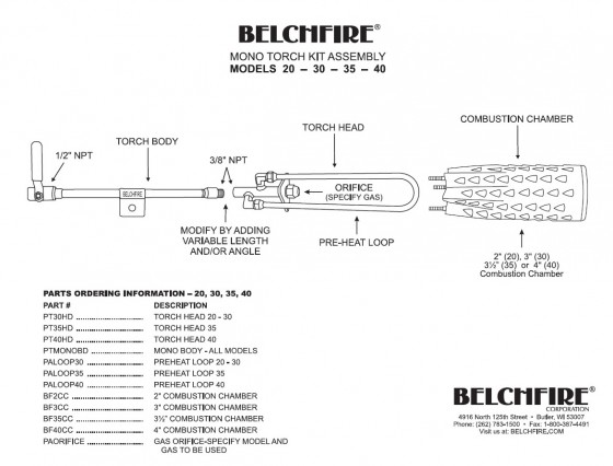Gas Only Torches - Belchfire